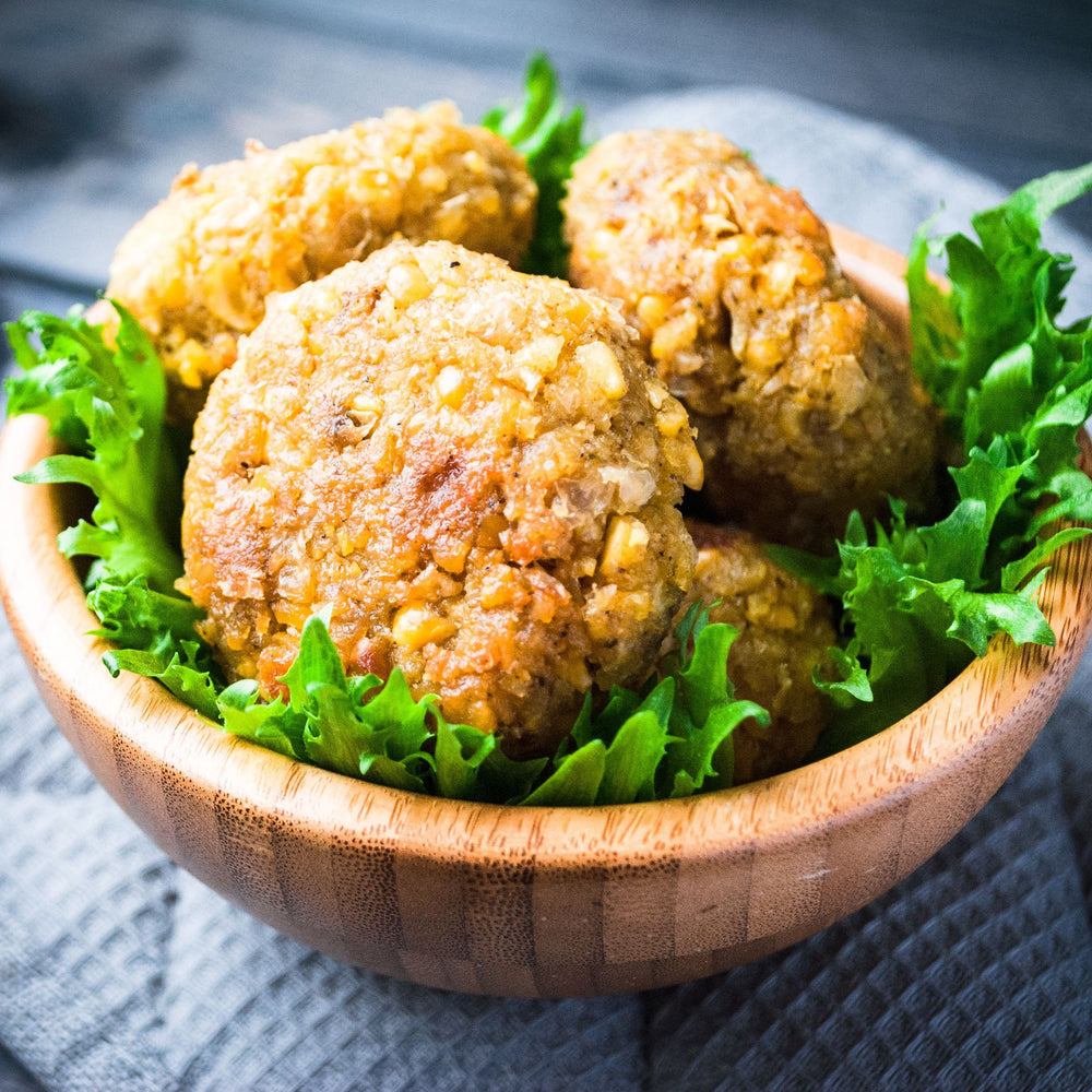 Quinoa balls and carrot puree