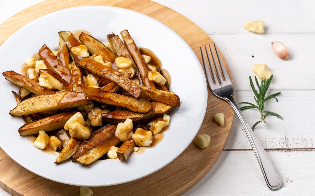 Christmas poutine to share