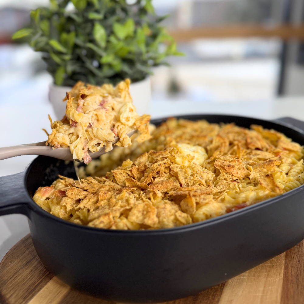 Mac and cheese with extra crispy bacon | Jonathan Garnier