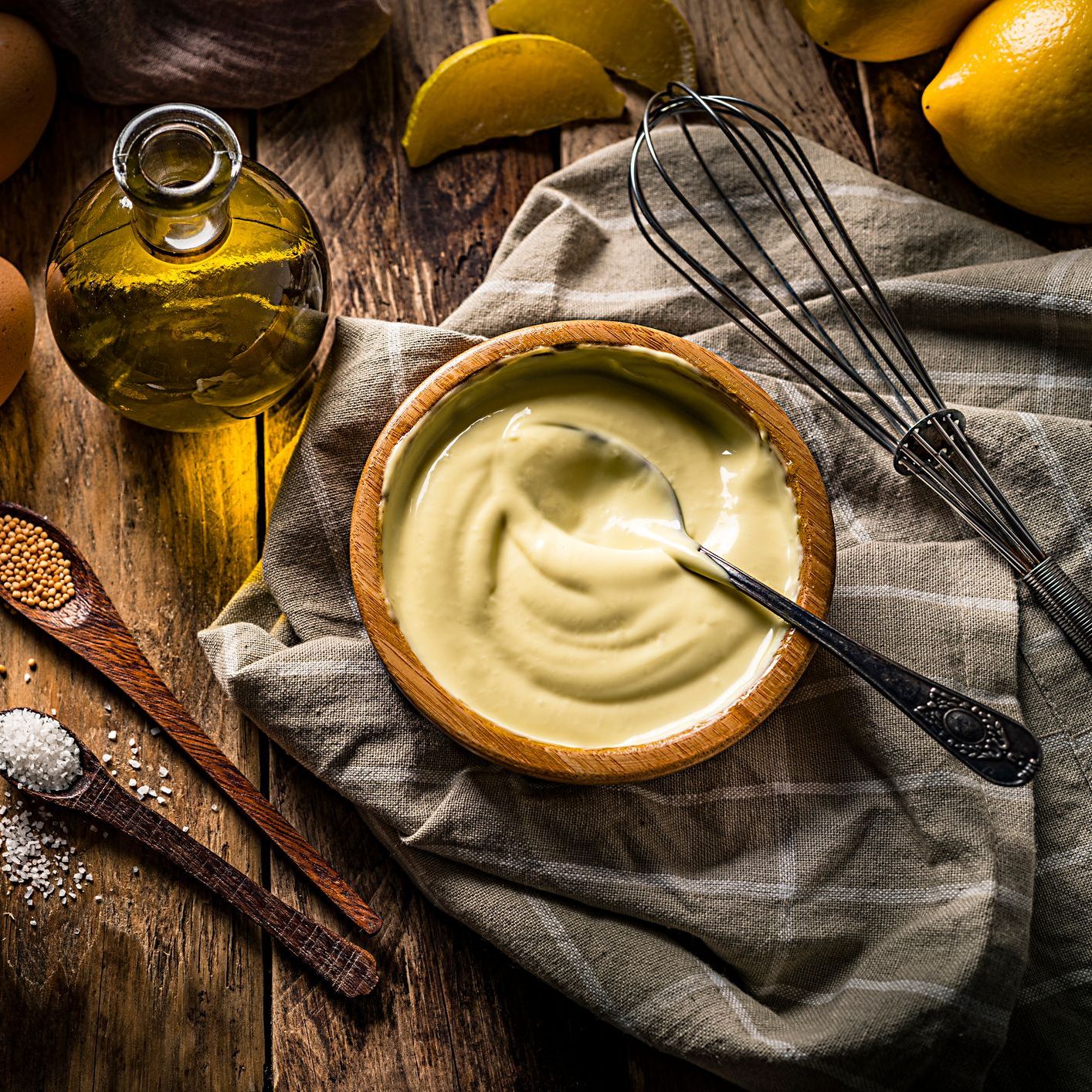 Mayonesa con limón confitado y jengibre