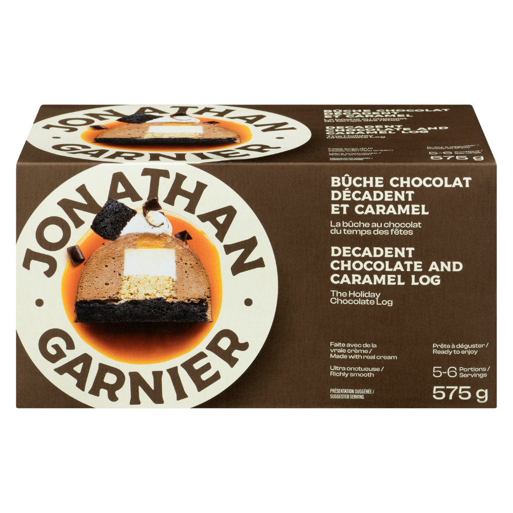 Decadent chocolate and caramel log | Jonathan Garnier